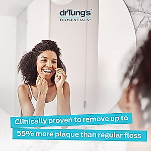 DrTung's Smart Floss - PTFE & PFAS Gentle on Gums, Expands & Stretches, BPA Free Floss - Natural Dental Floss Cardamom Flavor (Pack of 3)