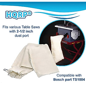 HQRP Dust Collector Bag Compatible with Bosch Rigid Ryobi DeWalt Kobalt Skilsaw Craftsman Porter Cable Delta Makita 10" Tablesaws with 2.5" Dust Port