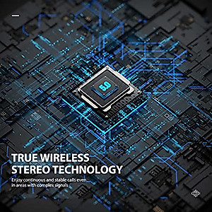 seenda Bluetooth Earbuds Wireless Headphones, True Wireless Stereo Sports Earphones, Bluetooth 5.0, IPX7 Waterproof Stereo Sound, Sweatproof Over Ear Earphones for Sports Running Workout Gaming Black