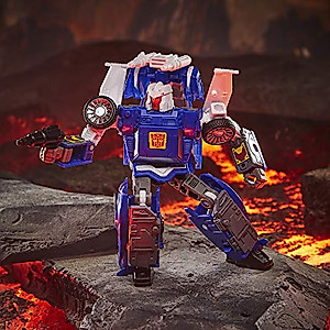Transformers Toys Generations War for Cybertron: Kingdom Deluxe WFC-K26 Autobot Tracks Action Figure - Kids Ages 8 and Up, 5.5-inch, Blue