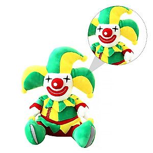 Toyvian Plush Clown Cute Stuffed Clown Doll Green Clown Sleep Pillow Plush Doll Fashion Doll Soft Clown Safe or Desk Decor Household Decoration Plush Clown 11 inches