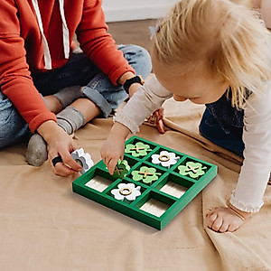 Heart Carpenter St Patrick's TicTacToe Game for Kids and Family Board Games 3D Travel of Living Room Decor and Coffee Top Table Games Decor Family Games Night Classic Board TicTacToe