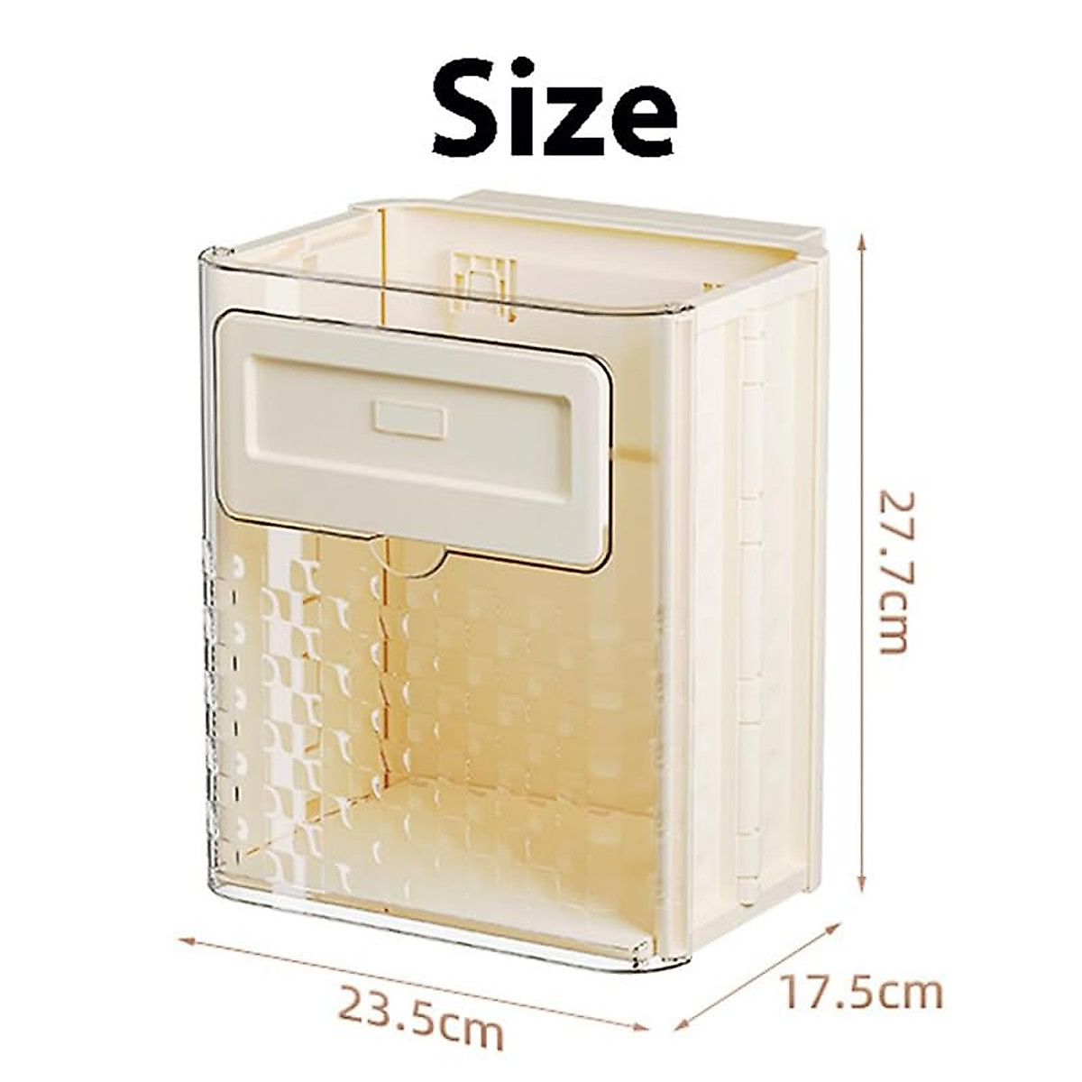 Foldable Hanging Trash Can,2024 New Hanging Kitchen Trash Can, Foldable Waste Bin for Kitchen, Collapsible Hang Small Plastic Garbage Can for Cabinet/Car/Bedroom/Bathroom(Gray)