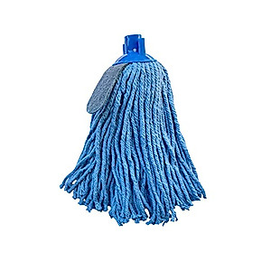 Screw Mop Head Replacement Cotton String Mops for Floor Cleaning Traditional Deck Refill Blue Removable Professional