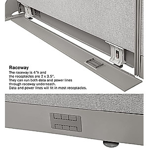 GOF 4Ft Single Office Partition, Large Fabric Room Divider Panel, Custom Built Workstation (48" w x 48" h)