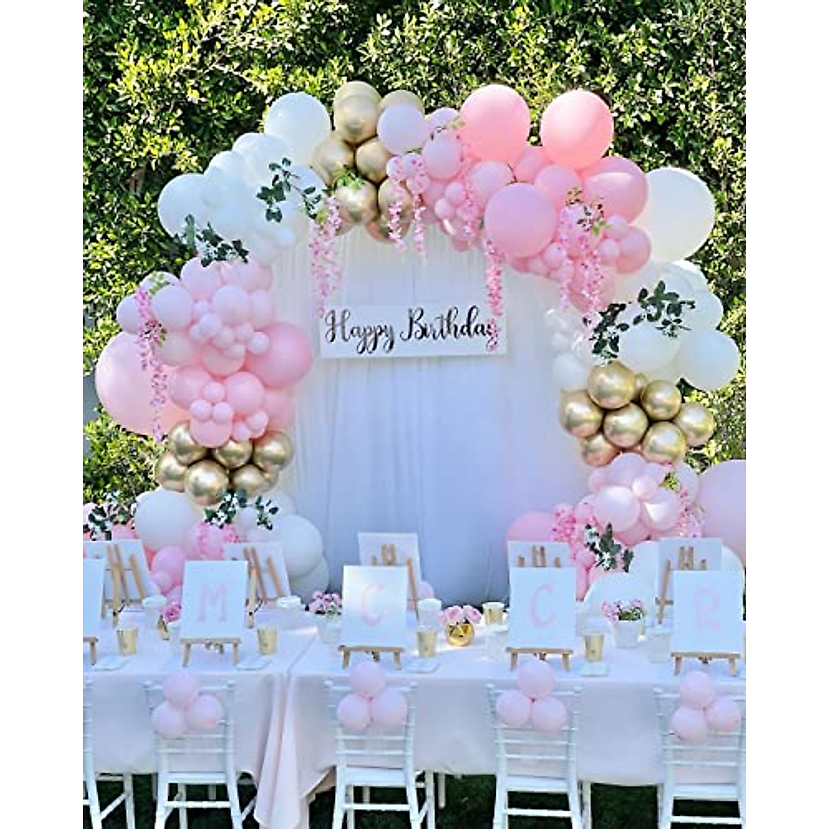 Pastel Pink Balloons 100pcs Pink Balloon Garland Arch Kit 5/10/12/18 Inch Different Sizes Pastel Pink Matte Latex Balloon for Baby Shower Gender Reveal Birthday Party Wedding Decorations