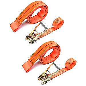 QWORK Vertical Drum Sling, 2-Pack, 30" Length, Supports up to 850 lbs, Barrel Lifting Web Sling with Ratchet Strap, for 55 Gallon Drums