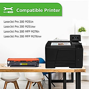 Aztech Compatible Toner Cartridge Replacement for HP 131X 131A CF212A for HP Pro 200 Color M251nw M251n MFP M276nw M276n Printer Ink (Yellow, 1-Pack)