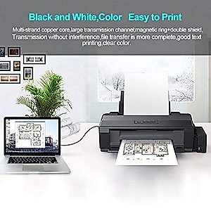 Printer Cable to Computer 10FT Compatible with Brother HL-2270DW, HL-L6200DW,HL-L2390DW,HL-L2300D,HL-L3290CDW,HL-L2350DW,MFCL2750DW,MFCL2710DW,MFC-J491DW,MFC-J995DW,MFC-J805DW,DCPL2550DW