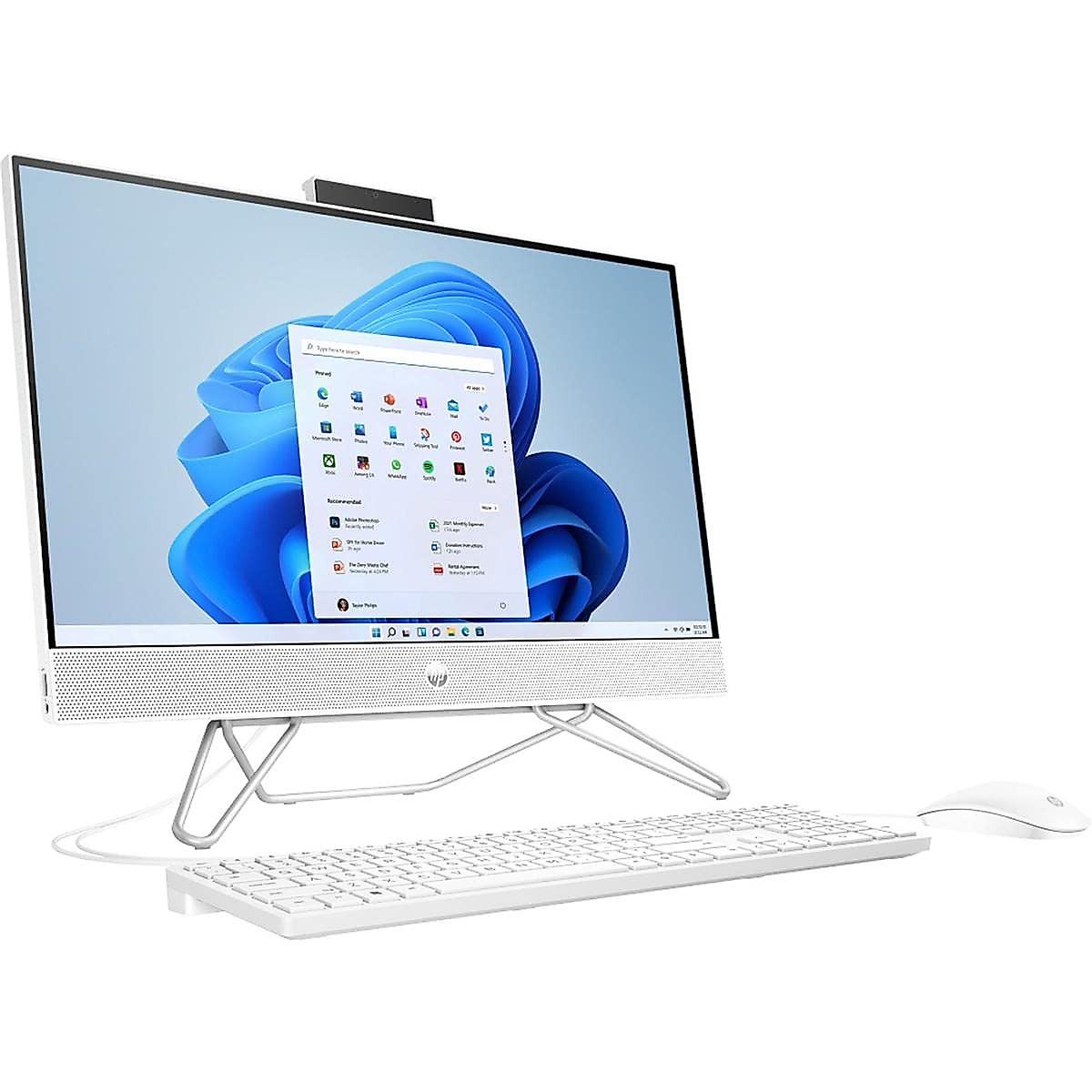 HP 24-cb1217c All-in-One Computer - AMD Ryzen 3 5425U Quad-core - 2.70 GHz - 8 GB RAM - 1 TB HDD - 256 GB SSD - 23.8" Full HD 1920 x 1080 Touchscreen Display
