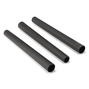 Shop-Vac 9061400 1.25 Inch Diameter Extension Wands, Polypropylene Construction, Black, (3 Pack) & SHOP-VAC 9062100 10" Wet Dry Nozzle Black