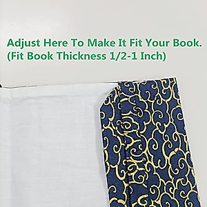 PUPUZAO A5 Book Cover ( Golden Cloud in Dark ) Hard Book Sleeve Cover for Paperback,Journal,Diary,Novel,Washable Fabric,Fits Thickness Adjustable