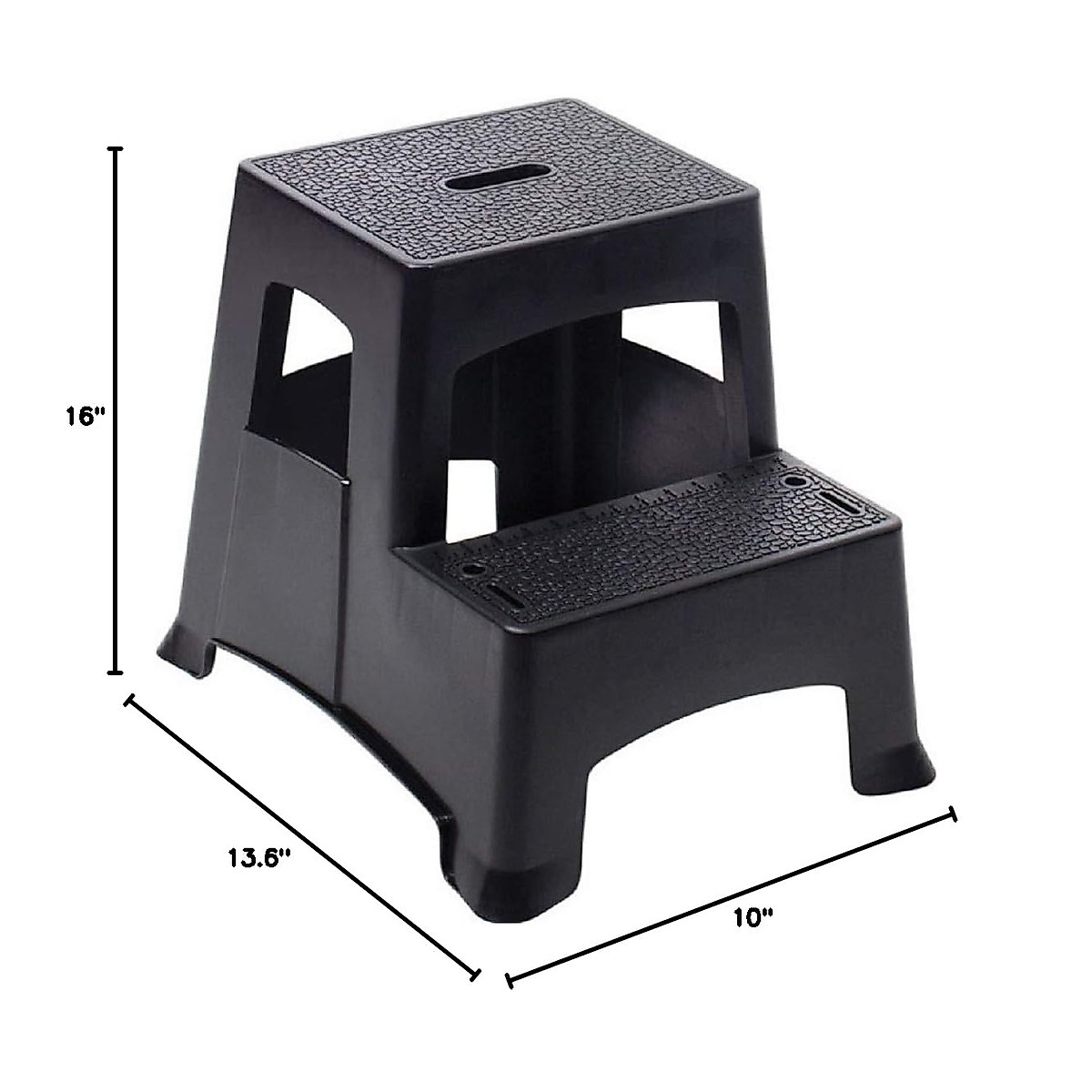 Tricam TRP-2 2STEPS 325LB Step Stool, Black