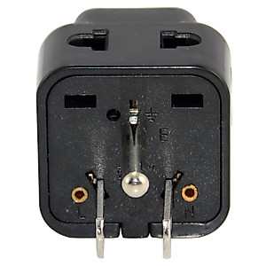 ANRANK U-U73590AK Universal EU UK AU to US USA Canada AC Travel Power Plug Adapter Converter Black
