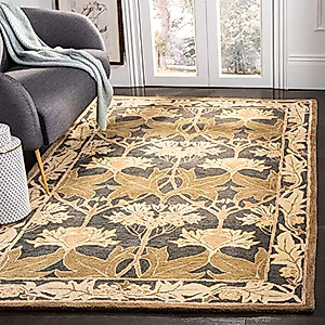 SAFAVIEH Anatolia Collection 2'3" x 12' Beige / Gold AN541B Handmade Traditional Oriental Premium Wool Runner Rug
