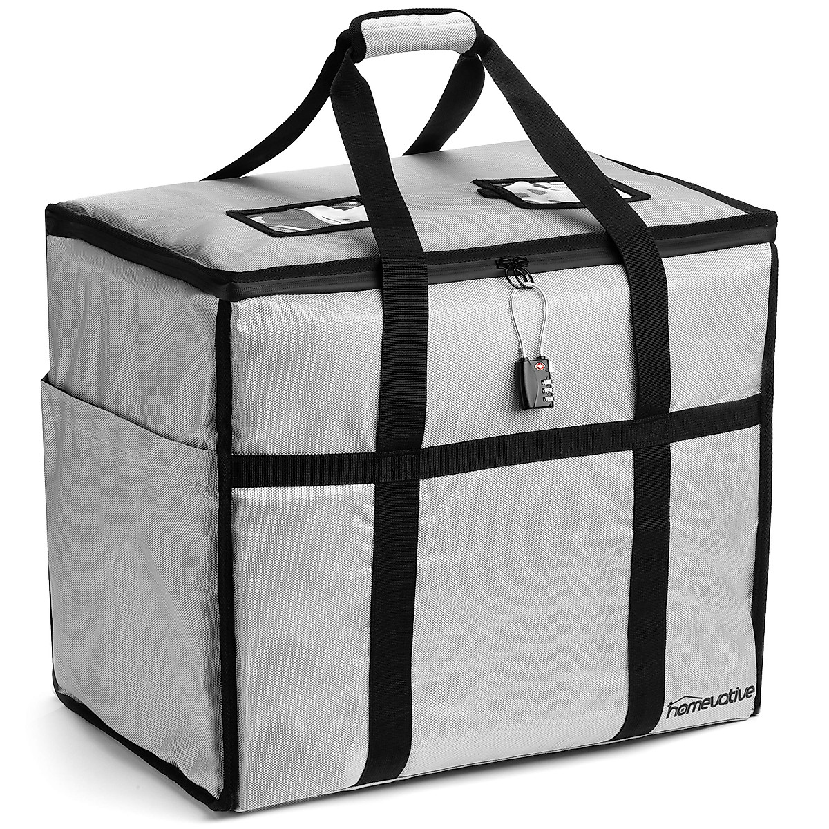 Homevative Locking Home Delivery Bag for Groceries, Packages, Food Delivery, etc. 2 Combination Locks included