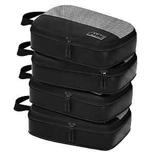 4pc Small Compression Packing Cubes for Suitcases - Carry-on & Compression Cubes - Luggage Packing Bags for Travel