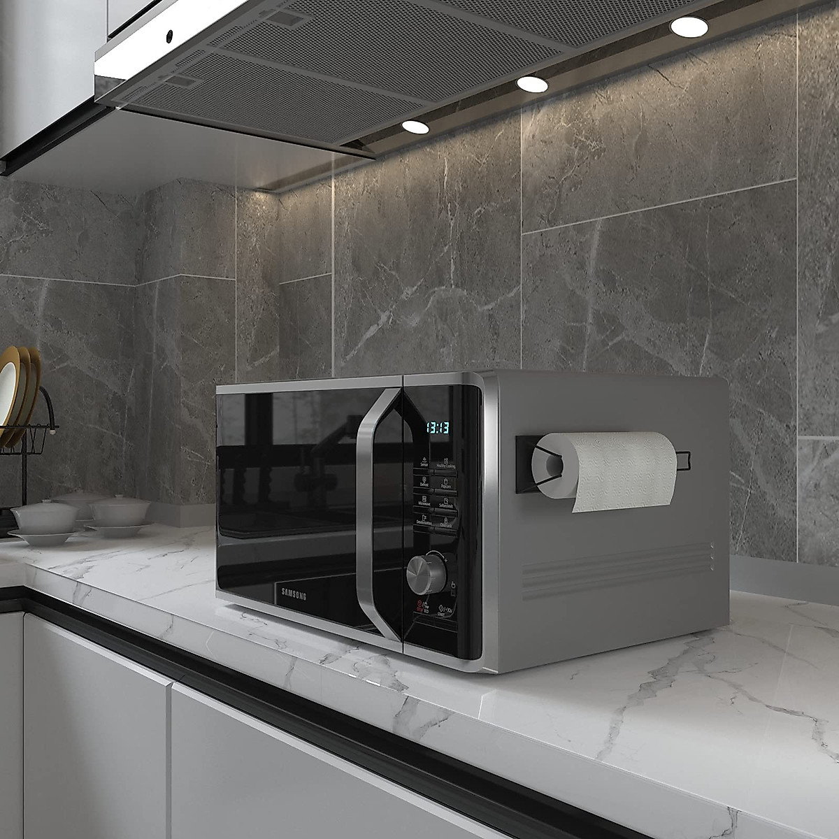 2Pack 15.7in Spice Rack Wall Mount and 2Pack Magnetic Paper Towel Holder