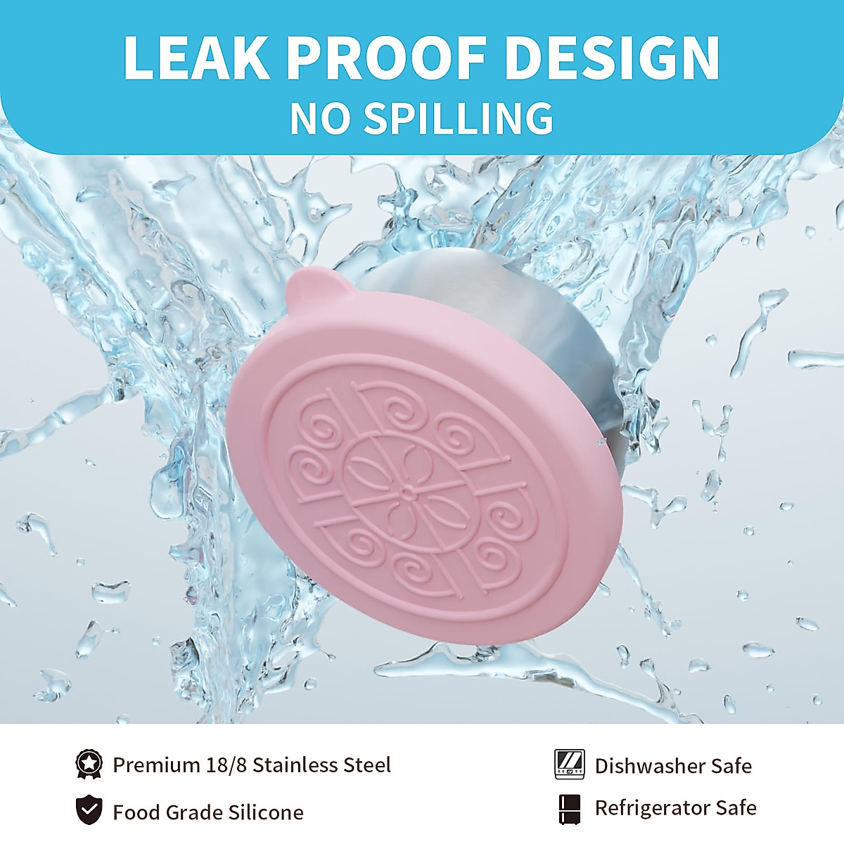 6 PCS 1.6 oz Salad Dressing Container To Go, 304 Stainless Steel Small Condiment Containers with Lids, Leak Proof, Mini Dipping Sauce Cup Set for Lunch Box (Mix Color)