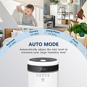 Humidifiers 4.5Gal/17L Humidifier Large Room Top Fill Large Humidifiers for Home 2000 sq ft with Remote Control Large Room Humidifier Quite Whole House Humidifier for Bedroom Tower Humidifier Plant