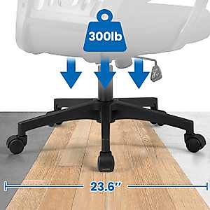 Yaheetech Office Chair Ergonomic Computer Chair Mid Back Adjustable Desk Chair with Lumbar Support Armrest, Swivel Mesh Task Gaming Chair for Home Office Study, Black