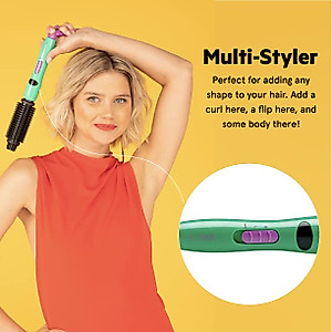 Flower Beauty Ionic Volumizing Styler - Versatile Ceramic Styling Iron - Straightens, Curls, Adds Volume & Shine to Hair - Includes 2 Heat Settings