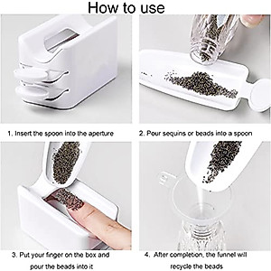 2 Boxes Holographic Nail Glitter Powder White Black Shining Sugar,1 Pieces Dip Powder Recycling Tray System Dip Case,1PCS Soft Nail Art Powder Brush Funnel,Nails Art Decoration DIY Crafts