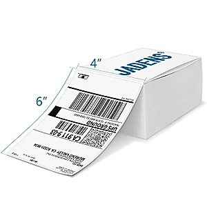 JADENS Thermal Labels 4x6-500 Labels, Compatible with Rollo, Brother, Zebra and Most Thermal Printer, Perforated, Commercial Grade, Doesn't Compatible with Dymo