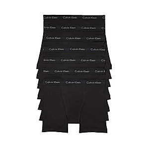 Calvin Klein Men's Cotton Classics 7-Pack Boxer Brief, 7 Black, M
