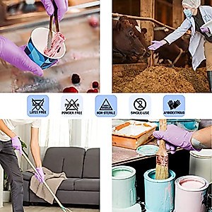 SAFE HEALTH Nitro-V Nitile-Vinyl Synthetic Violet Industrial Gloves-Small | Case of 1000 | Powder Free-Latex Free | Animal Agriculture-Housework-Painting-Bathroom Kitchen Cleaning-Dish Wash