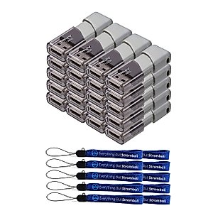 PNY 128GB USB 3.0 Flash Drive Turbo Attache 3 (20 Pack Bulk) Thumb Drives Bundle with (10) Everything But Stromboli Lanyard (P-FD128TBOP-GE)