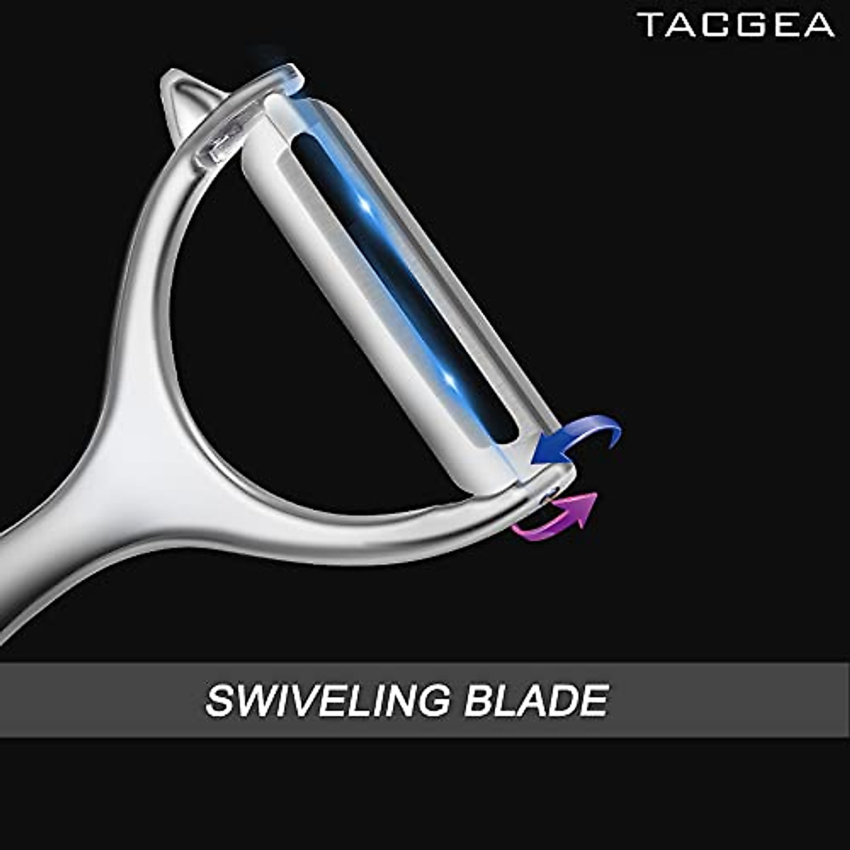 TACGEA Vegetable Peeler for Kitchen 2 Pack & 8 Pack Food Clips