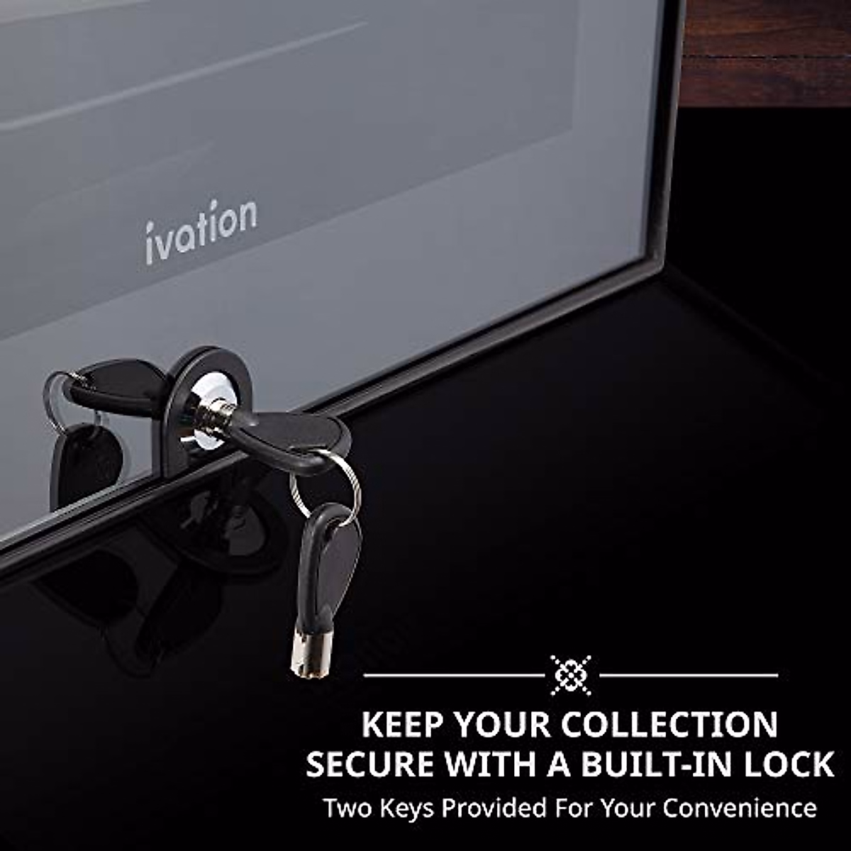 Ivation 18 Bottle Compressor Wine Cooler Refrigerator w/Lock | Large Freestanding Wine Cellar For Red, White, Champagne or Sparkling Wine | 41f-64f Digital Temperature Control Fridge Glass Door Black