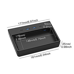 CALIDAKA 5 in 1 Ports Tesl-a Model 3 Model Y USB Hub, Dashcam and Sentrys Mode Viewer USB-C Hub Dongle USB Tesl-a M 3 My Accessories, Custom Designed for Tesl-a Model 3/Y 2020 June Produce