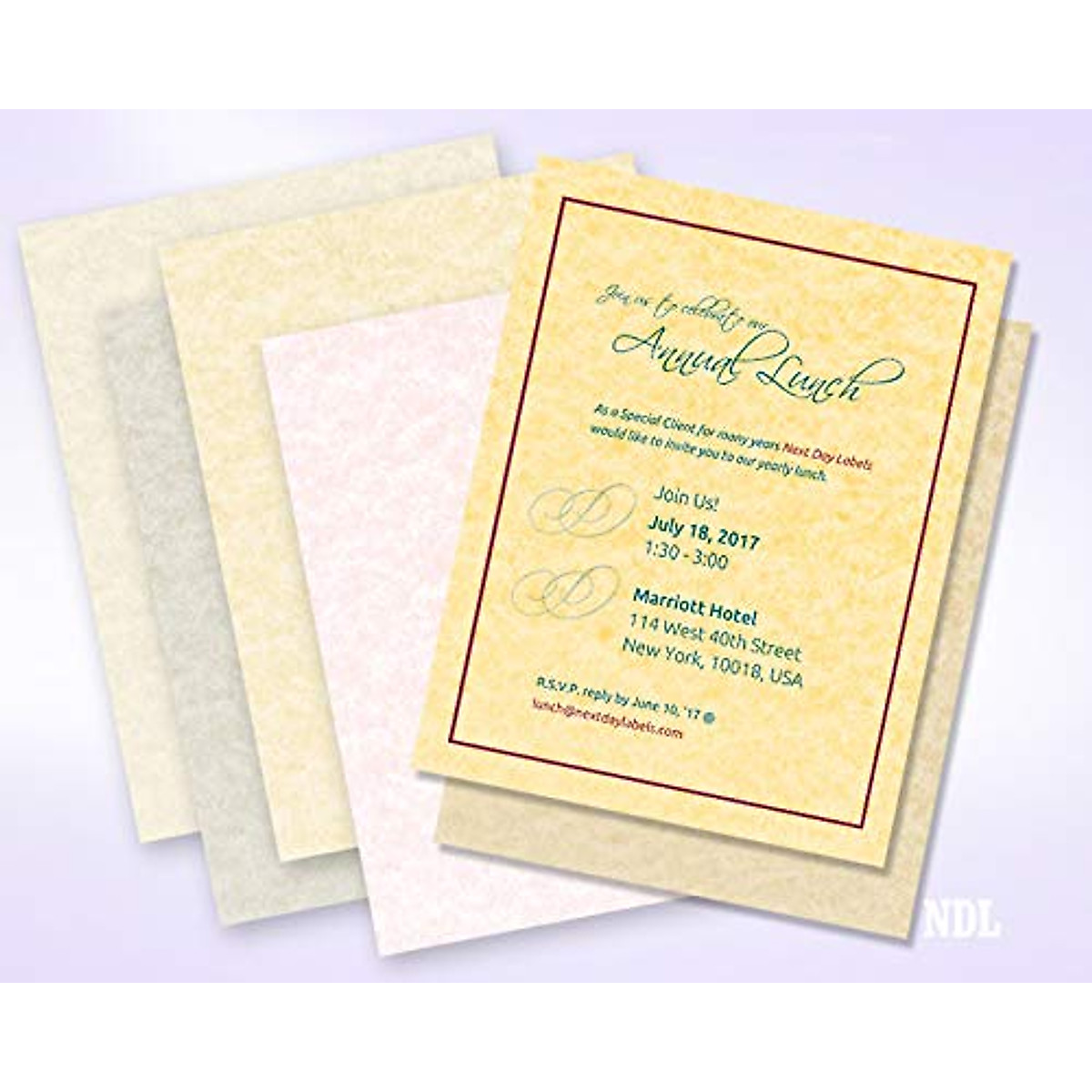 NextParch 8-1/2" x 11" (Letter Size) 65 lb. Parchment Cover Card Stock (Natural)