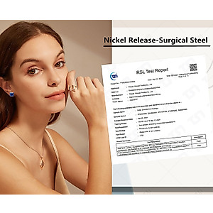 Hopply 4 Pairs Titanium Screw Back Surgical Stainless Steel Earrings for Women Men,Rainbow 5A Cubic Zirconia Studs Double Side Earrings Piercing Sleeper Jewelry 6mm(4 Packs Square CZ-6mm)