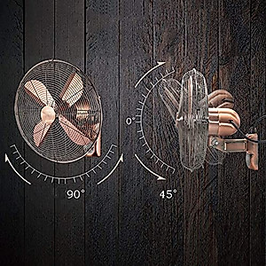SZYDKJ Remote Control Swing Fan for Household Industry,Wall Mount Oscillating Fan Wall-Mounted Fans-Retro Antique Metal Wall Fan/ 3 Speed Settings,Quiet Operation (Size : W:400mm/H:450mm)