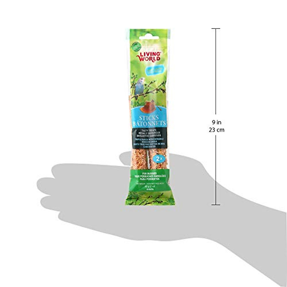 Living World Budgies Honey Treat Sticks, 2-Ounce