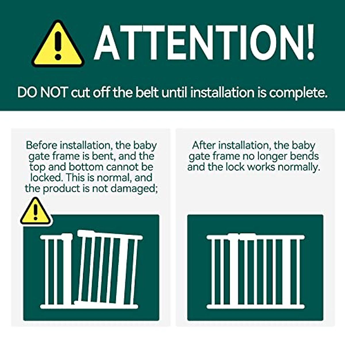 BABELIO 26-40 Inch Easy Install Extra Wide Pressure Mounted Metal Baby Gate, No Drilling, No Tools Required, with Wall Protectors and Extenders (Black)