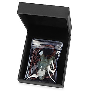 Hxswkk Labradorite Pendant Fox Crystal Necklace 1.5 Inch Healing Gemstone Carved Statue Figurine Gifts