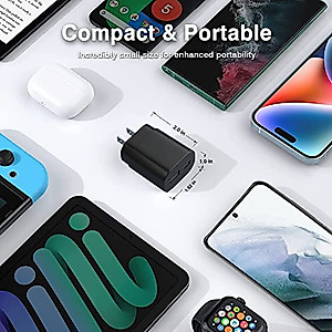 Type C Charger,25W Super Fast Charger Dual Port USB C Wall Charger, Quick Charging Block Compatible with Samsung Galaxy S22/S22 Plus/S20/S21 Ultra Plus,Note 20/Note 10 Plus, Pixel 6 Pro/S8/S9