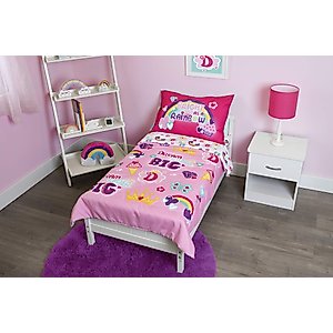 Love Diana "Dream Super Big" 4Piece Toddler Bedding Set, Pink