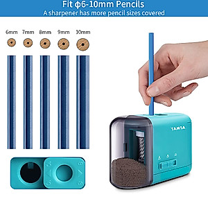 AFMAT Electric Pencil Sharpener - Portble Fast Pencil Sharpener for Kids - Dual Power Colored Pencil Sharpener (Plug in or Battery Operated), Ideal for #2 Pencils Colored Pencils, Gift