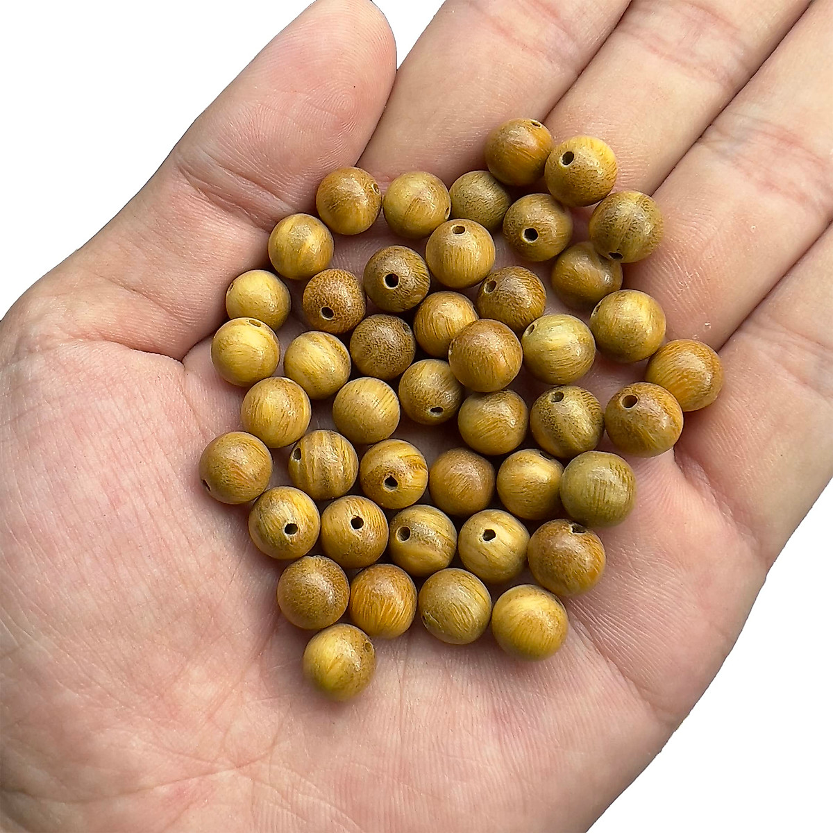 CarpenterC 200pcs 8mm Gorgeous Natural Round Polished Rosewood Loose Beads for Jewelry Making DIY Handmade Crafts