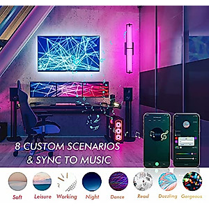 CLOUDY BAY 24 Inch Smart WiFi LED Bathroom Vanity Light,RGB Color Changing Vanity Lighting,Compatible with Alexa and Google Home Assistant,No Hub Required,25W 2700K-6500K,CRI90+ Damp Location