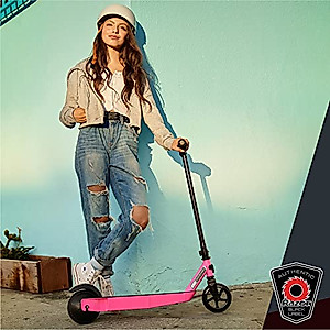 Razor Black Label E90 Electric Scooter for Kids Age 8 and Up, Power Core High-Torque Hub Motor, Up to 10 mph, All-Steel Frame
