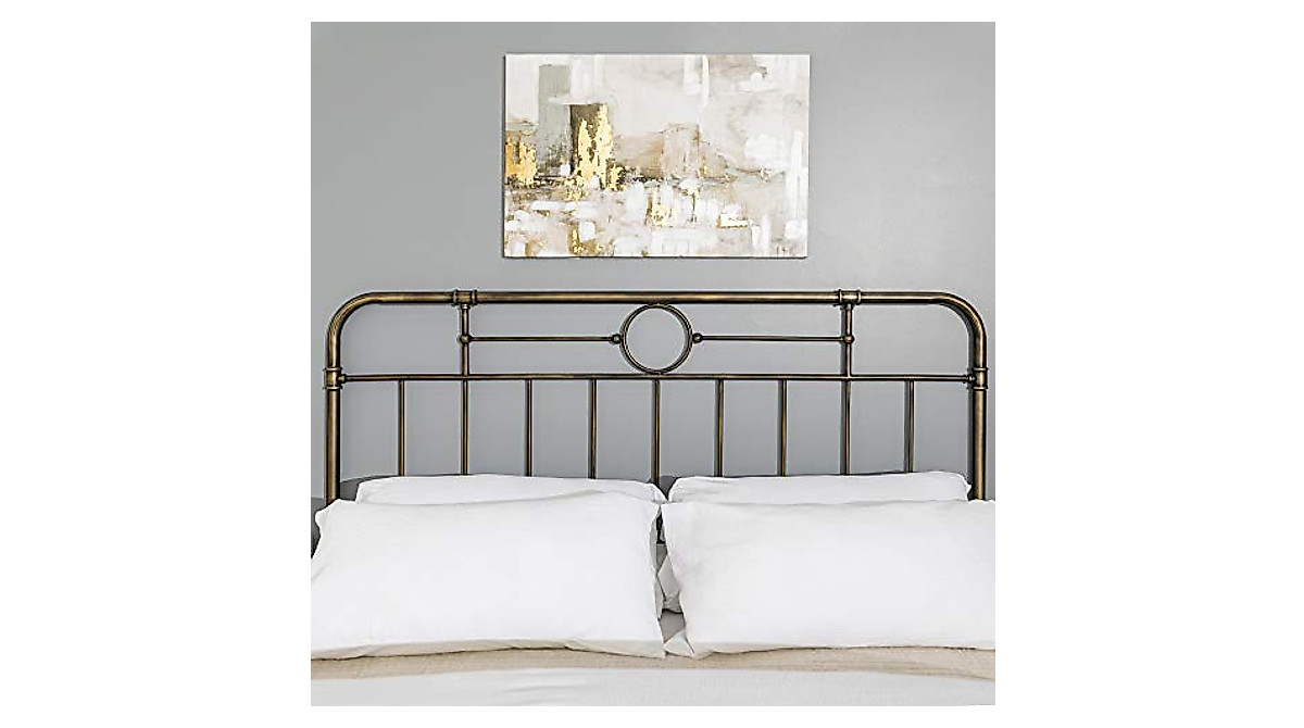 Vintage King Size Metal Bed Frame - Walker Edison