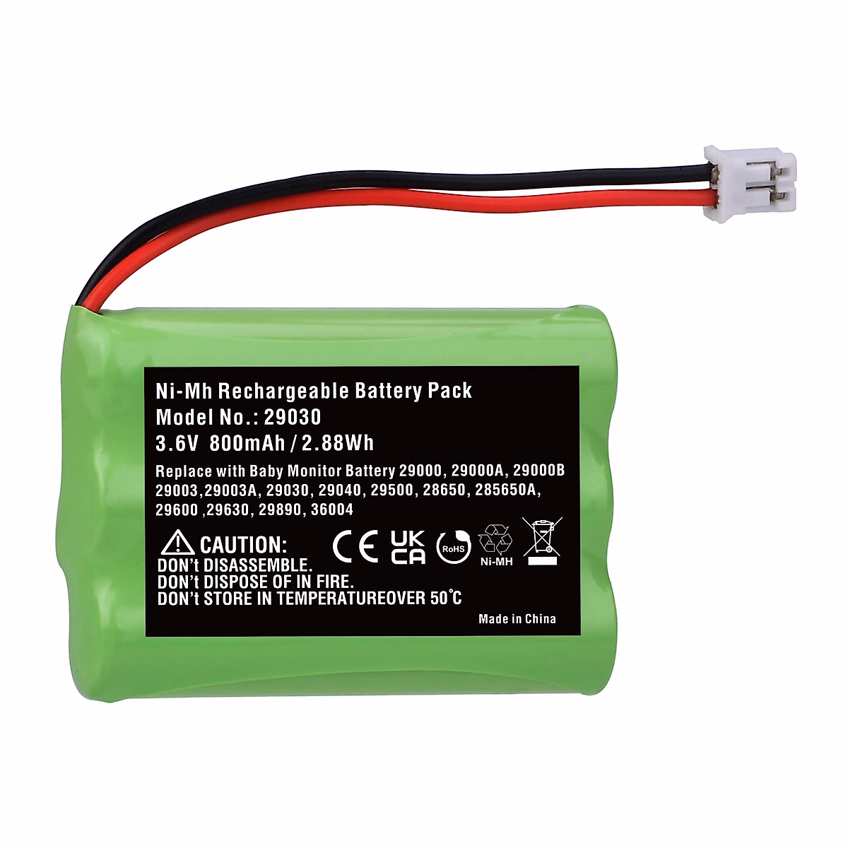 29030 Baby Monitor Replacement Battery,3.6V 800mAh for Summer Infant Wide View 29040 29030 29000 29000A 29000B 29003 29003A 29500 28650 28650A 29600 29630 29890 36004 Handheld Baby Monitor