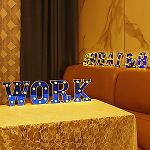 Led Marquee Letter Lights Sign Light Up Letters for Home Cafe Bar Party Wedding Birthday Christmas Decoration Battery Operated Alphabet Initials Lamp Letters Night Lights in Bedroom (Royal Blue, V)