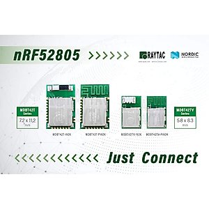 MDBT42T-AT UART/at Command/NUS/SPP Bluetooth Module Nordic nRF52805 Chip Antenna BT5.2 FCC IC CE Telec KC RCM SRRC